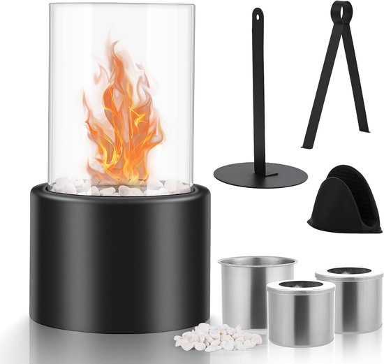 Draagbare bio-ethanol tafelhaard voor binnen en buiten – elegant ...