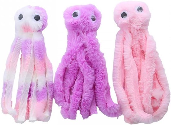Kitten Toys Set - 3 Pieces Cute Octopus Shape Plush Toy for Cats ...
