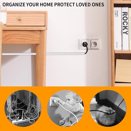 Mini Kabelgoot Zelfklevend - Kabelbrug voor Muur en Plafond - 3 Meter ...