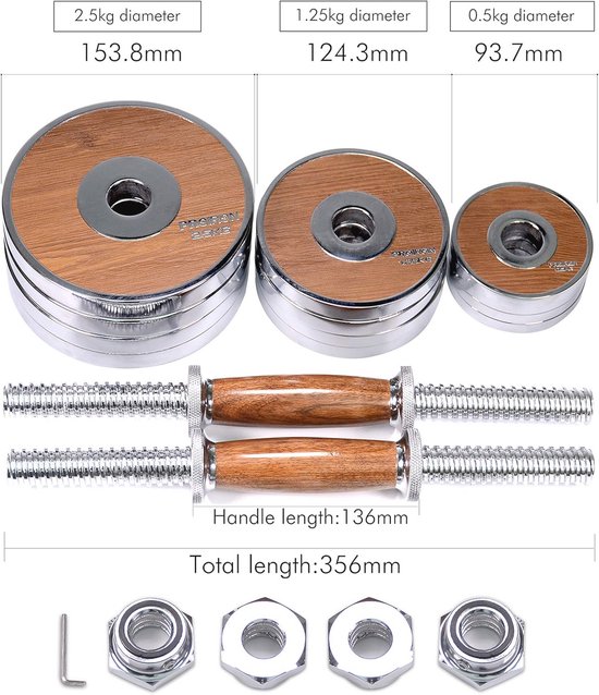 Verstelbare Halters 20 kg voor Thuis en Kantoor - Innovatief Ontwerp en ...