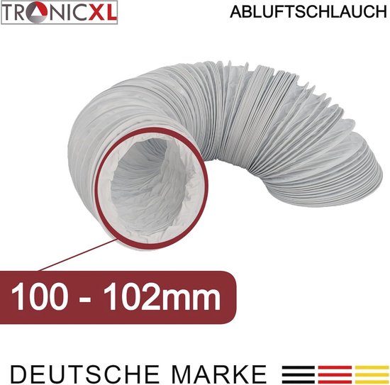 Afvoerslang 100 mm - 3 m voor Droger, Airconditioning, en Afzuigkap ...