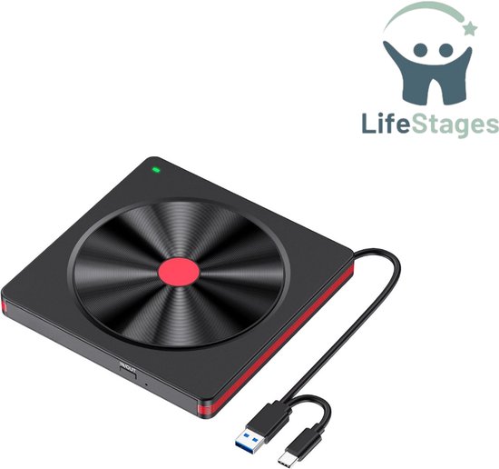 LifeStages - Externe DVD Speler - Extern CD/DVD-Station - USB 3.0 Type ...