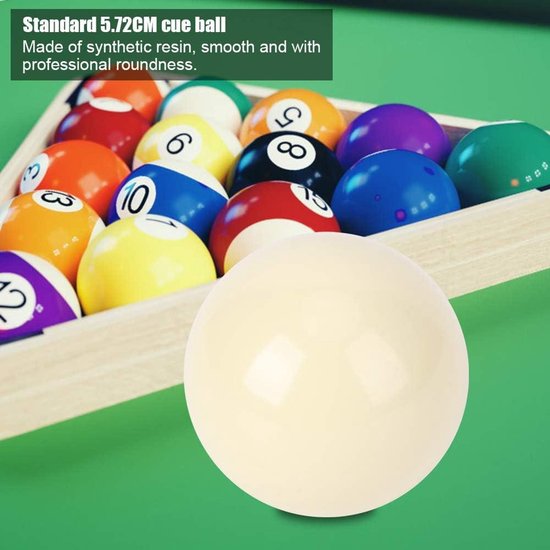 Biljarttraining Staartbal Standaard Diameter 5,72 cm - Set van 2 Witte ...
