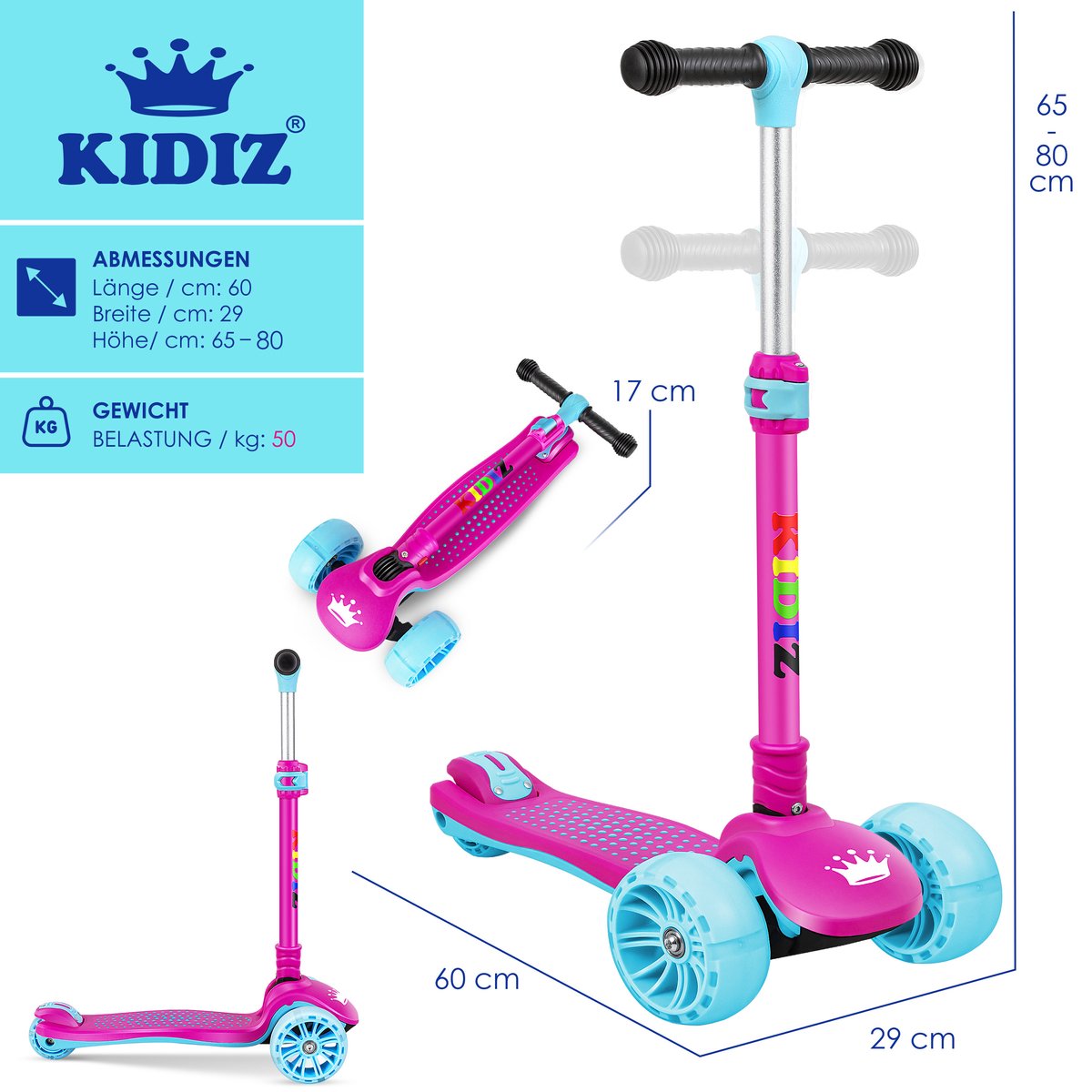 KIDIZ® Kinderstep - Scooter - Kinderscooter - Rollystep -Step X-Pro2 ...
