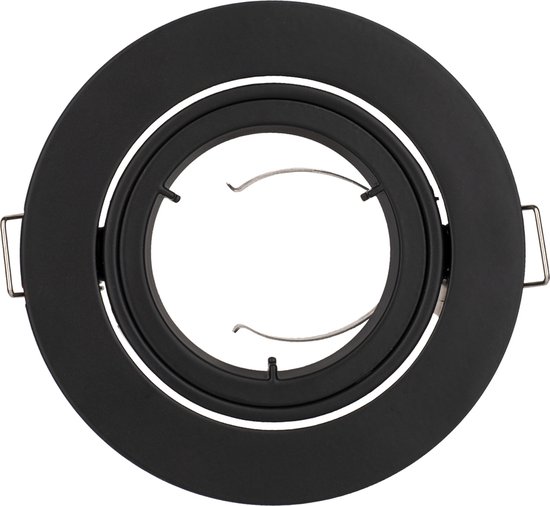 Bailey inbouwspot - GU10 - 230V - 80mm - zwenkbaar - mat zwart - incl ...
