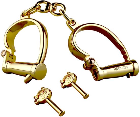 Sevanda - Handboeien - Goudkleurige Metalen Love Slave Handboeien | bol