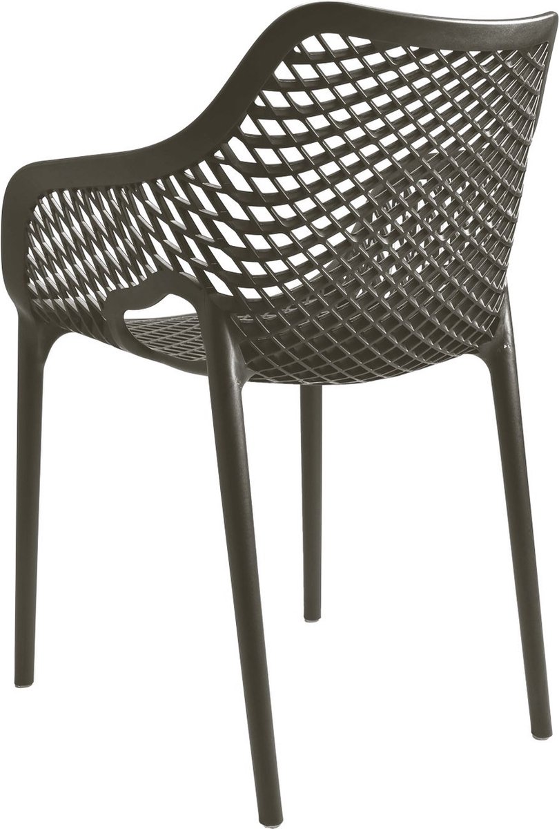 Ontwerp Terrasstolen (Set van 4) - Aldo XL Stoel - Donker Grijs | bol.com