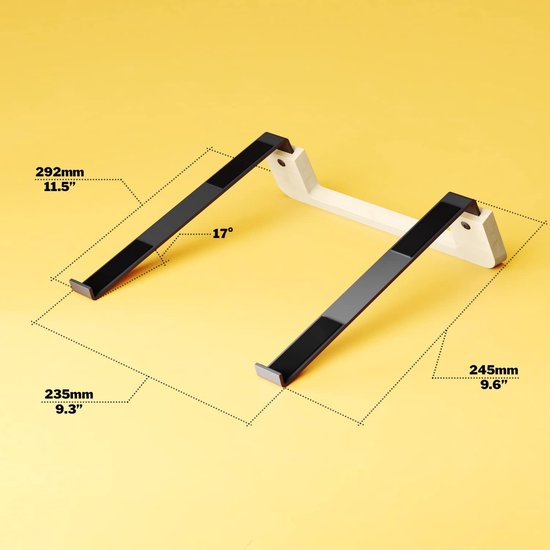 Laptopstandaard & notebook verhoging, plasticvrij van stevig metaal en ...