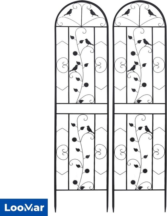 LooMar Tuinhek Metaal - plantenhek - hek voor planten - klimplantenrek ...