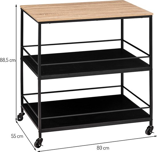 Keukentrolley 80 cm Isère Hout | bol
