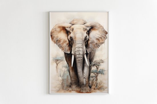 Olifant Poster - Olifant - Kunst Olifant - Woondecoratie - posters ...