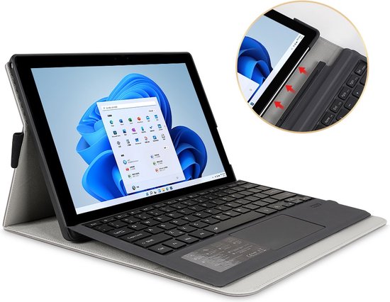 Hoes geschikt voor Microsoft Surface Go 1/2/3 - Tri-Fold Book Case met ...