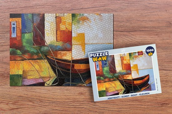 Puzzel Abstract - Kunst - Boot - Kleuren - Legpuzzel - Puzzel 1000 ...
