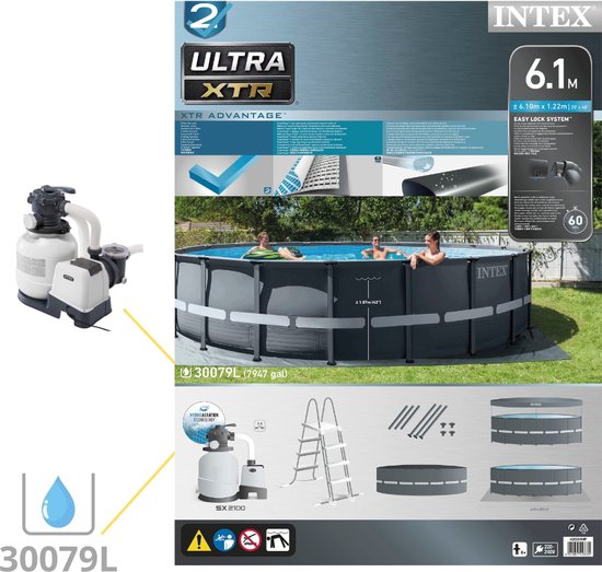 Intex Ultra XTR Frame Zwembad - Opzetzwembad - 610x122 cm - Inclusief ...