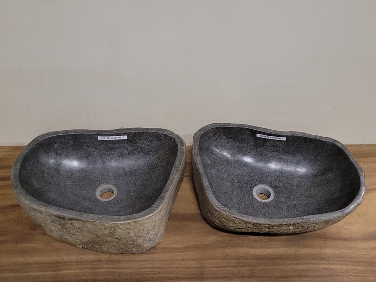 2 wasbakken uit 1 steen waskom set FL21879 | bol.com