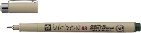 Sakura Pigma Micron 08 pen jagersgroen | bol