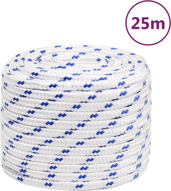 vidaXL - Boot - touw - 16 - mm - 25 - m - polypropyleen - wit | bol