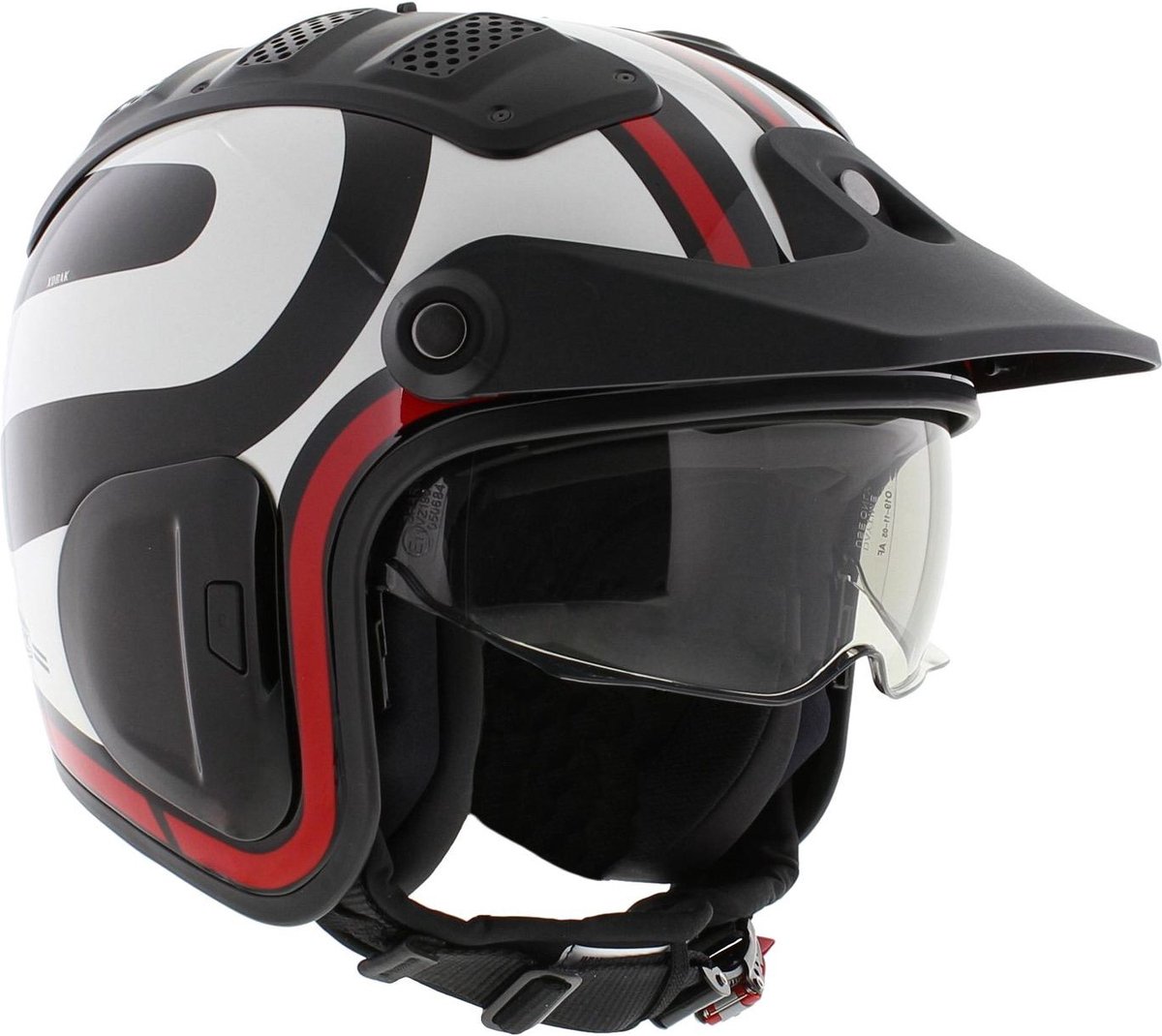 Shark X-Drak 2 Trial Helm Thrust-R glans zwart wit rood M - Motorhelm ...