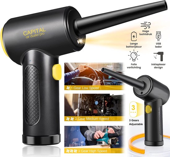Krachtige Air Duster Pro - Perslucht - Stofreiniger - Compressed Air ...