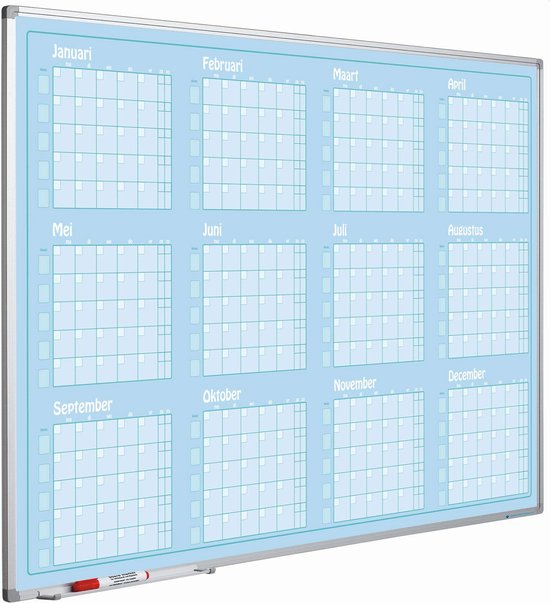 Whiteboard Deluxe - Weekplanner, Maandplanner, Jaarplanner - 60x120cm ...