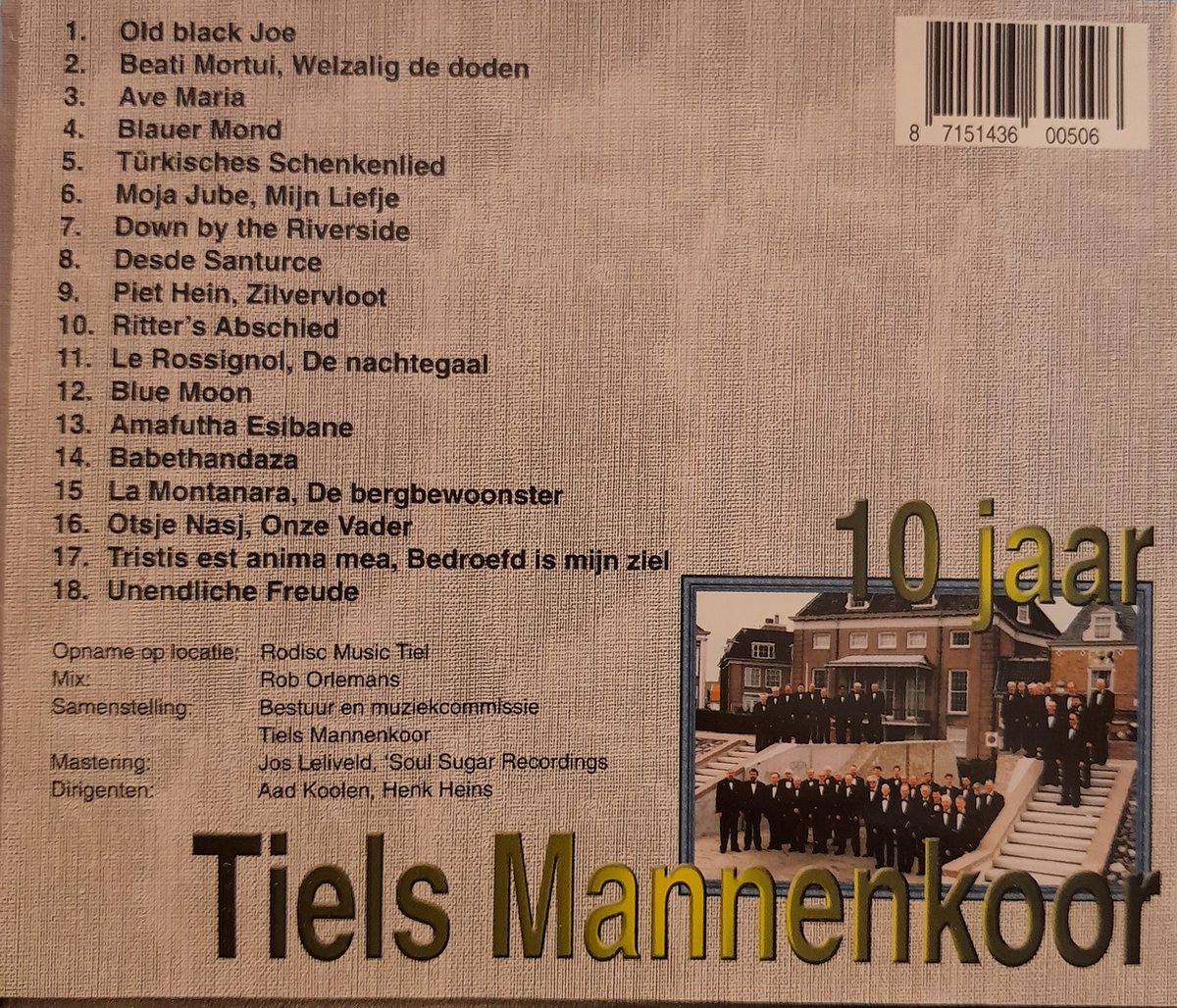 Tiels Mannenkoor - 10 Jaar - Cd Album, Tiels Mannenkoor | Muziek | bol.com
