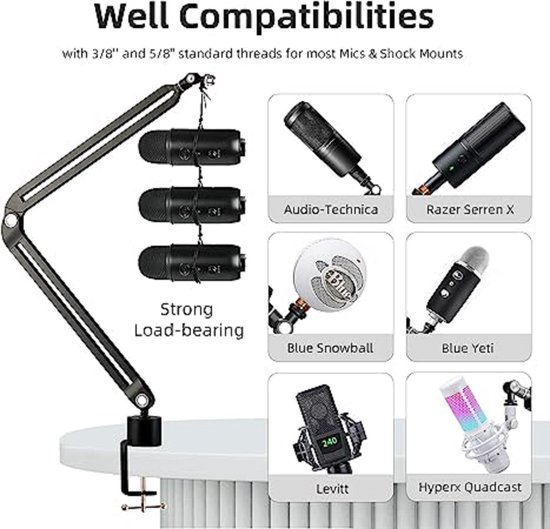 microfoon arm / Microfoon Boom Arm Mic Stand Verstelbare / Microphone ...