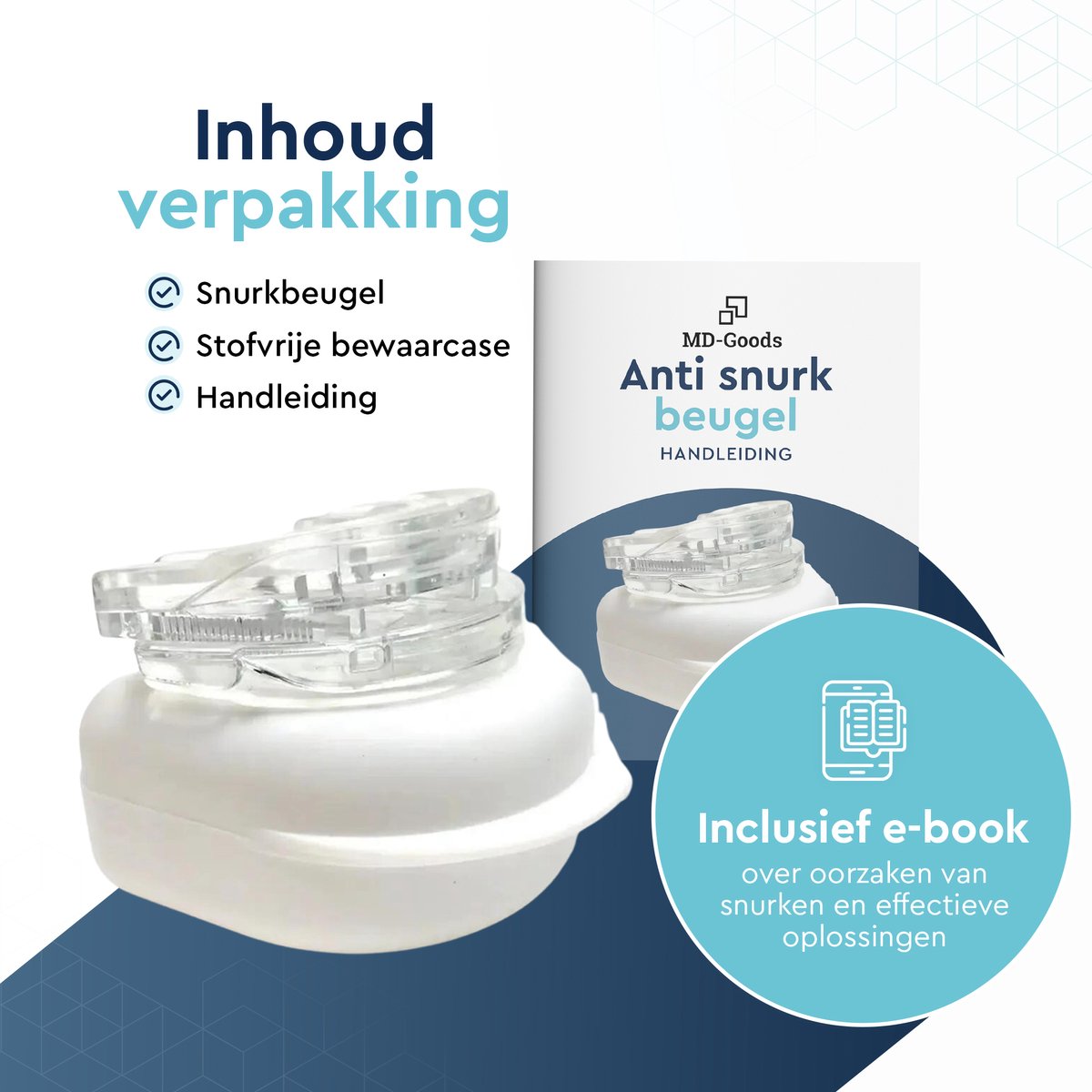 MD-Goods Anti Snurk Beugel - Snurkbeugel tegen Snurken - Knarsbitje en ...