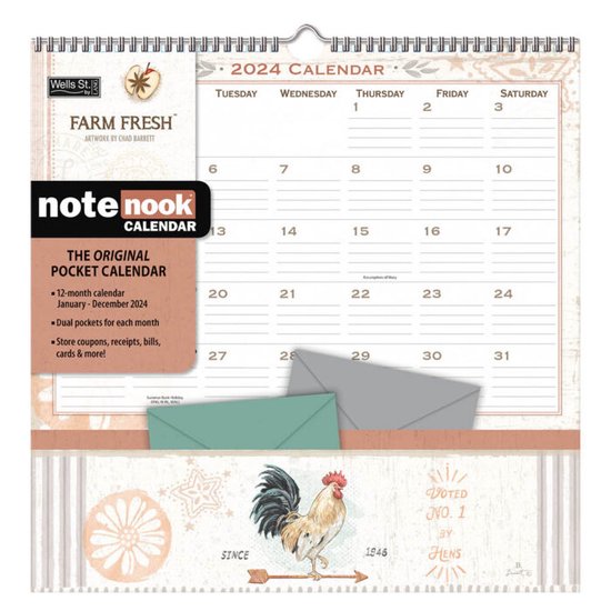 Farm Fresh Note Nook Kalender 2024 | bol.com