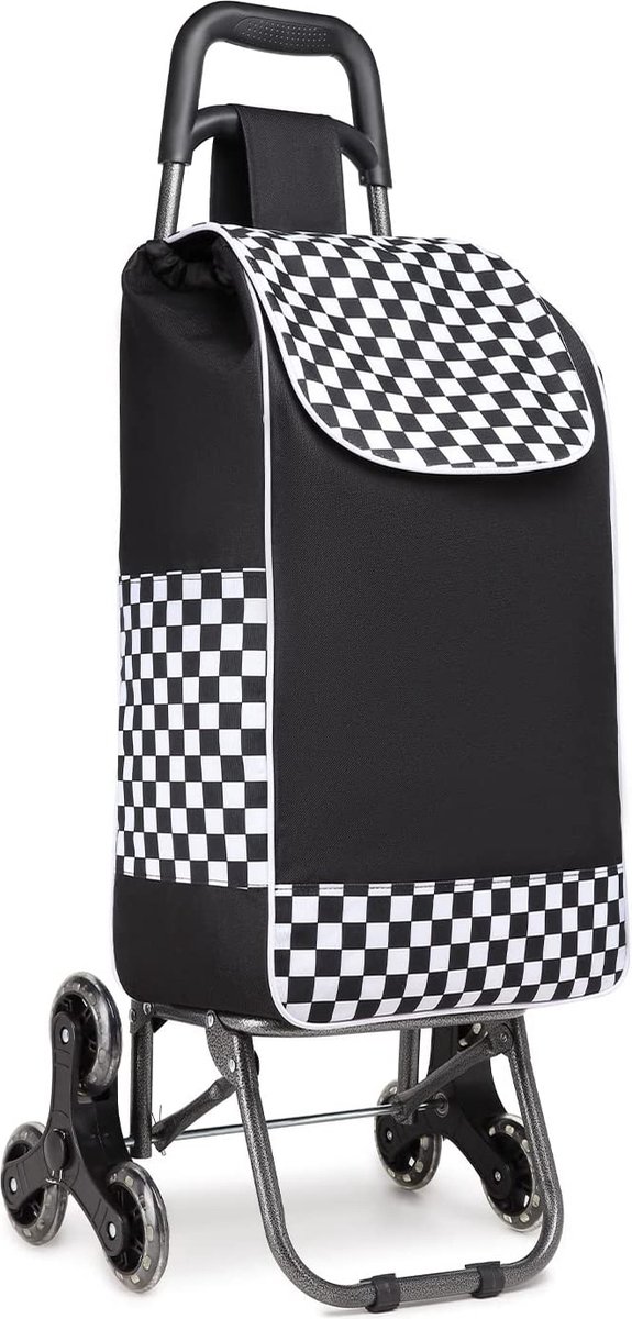 Winkeltrolley Stevige 2-in-1 opvouwbare boodschappentrolley ...