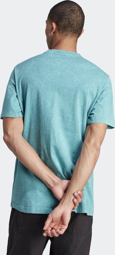 adidas Sportswear ALL SZN Garment-Wash T-shirt - Heren - Turquoise- 2XS ...