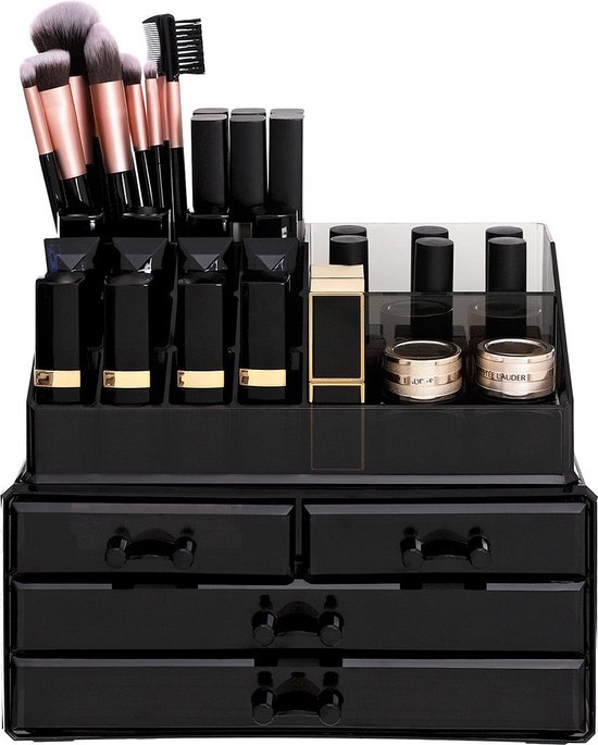 Cosmetische stand - Make-up Stand - Make-up opslag - met 4 lades voor ...