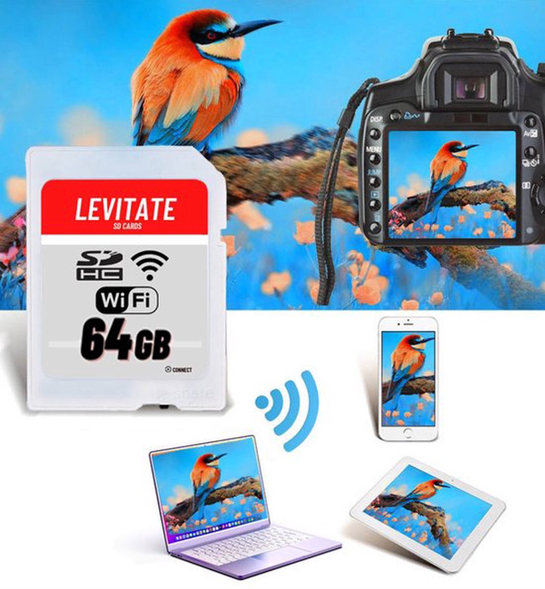 Levitate Wifi SD Kaart - Wifi SD Card - Internet connectie op uw camera ...