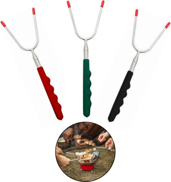 Marshmallow Spiezen - Wafelvork - Set van 3 - BBQ Spiezen ...