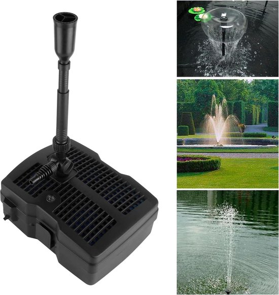 4-in-1 Vijverpomp Fontein met Filter en UV Sterilisatielamp - 1000l/h | bol