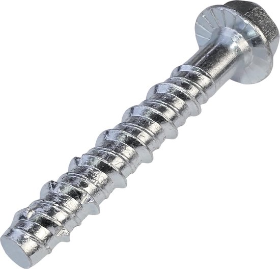 Set van 10 betonschroeven met zeskantkop met aanzet-kraag Ø10x60 mm ...