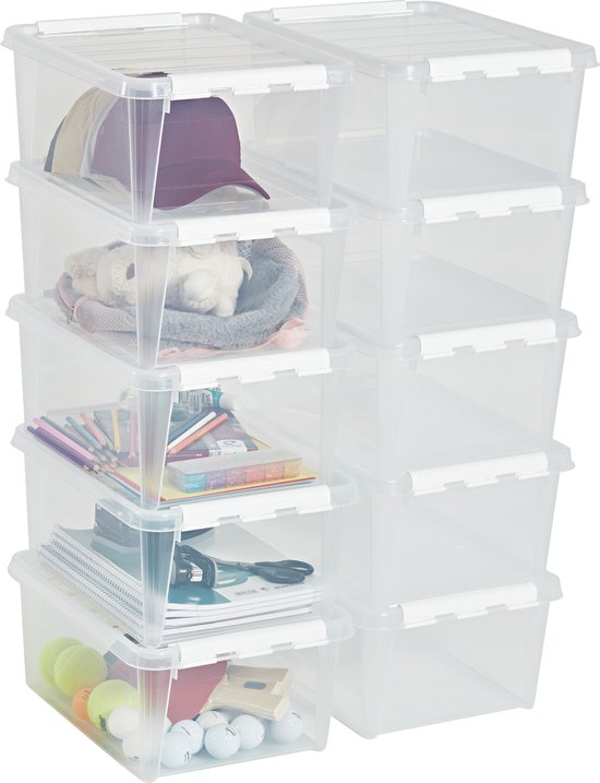 Set van 10 SmartStore™ Classic 15 - Plastic opbergdoos 14L met deksel ...