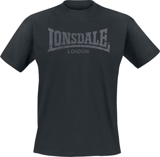 Lonsdale London Logo Kai T-shirt zwart L Katoen Heren - Street wear | bol