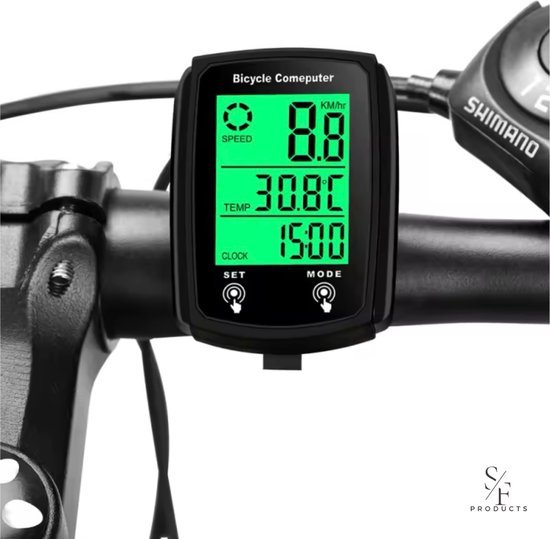 Kilometerteller Fiets - Snelheidsmeter Fiets met LCD-scherm - Kilometer ...