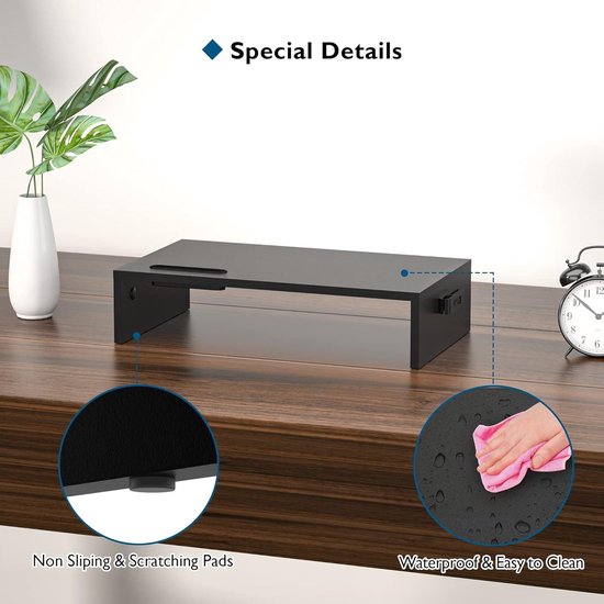 Monitorstandaard Houten Verhoger - Ergonomische Bureau Monitorstandaard ...