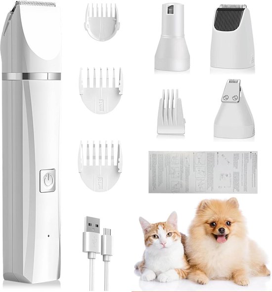 Hondentondeuse en poottrimmer 4-in-1 voor honden en katten - trimmen ...