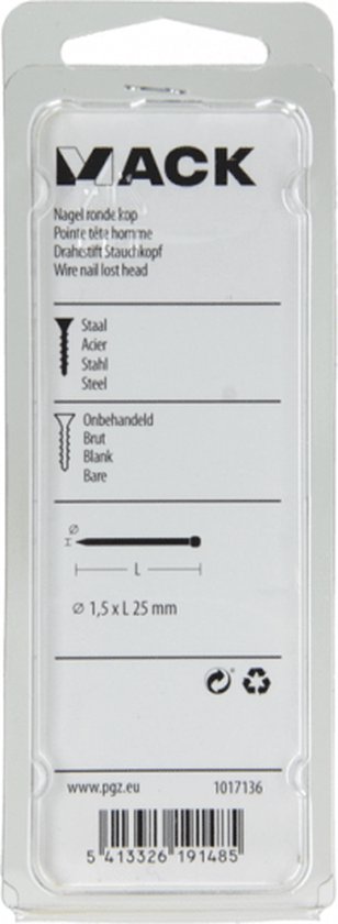 SAM Nagel ronde kop 1,5x25mm ca. 100 gram 815066 D1 | bol