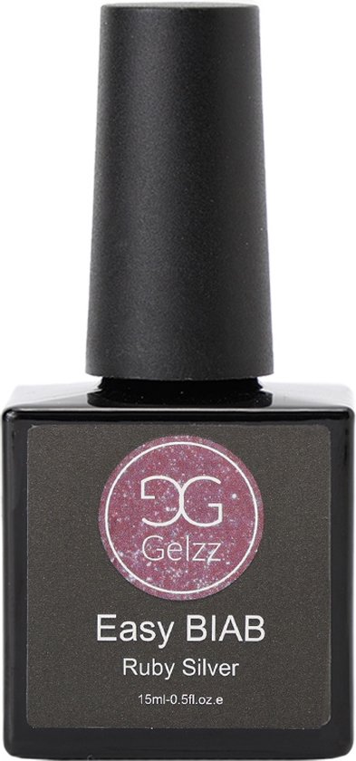 Gelzz Easy BIAB Ruby Silver - Glitter - - 15ml - Vegan | bol