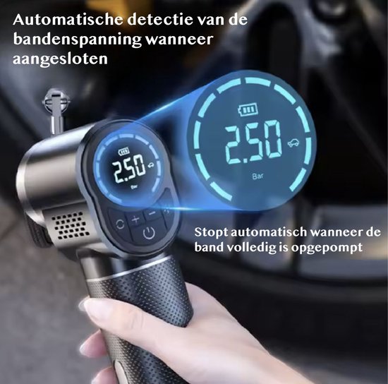 Compressor Bandenpomp - Luchtcompressor - Oplaadbaar & Draagbaar ...