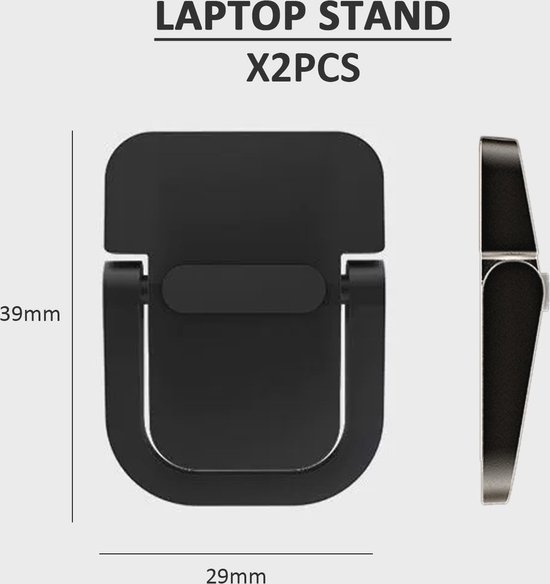Laptopstandaard voor desktop en mobiel - Inklapbare koelhouder met ...