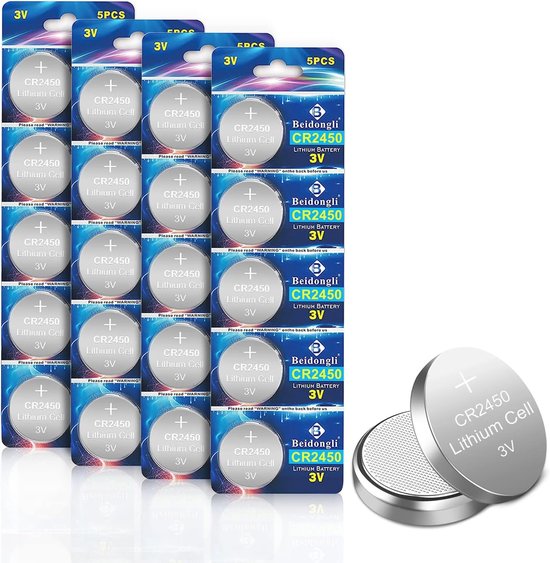 CR2450 3V lithium knoopcellen - 20 stuks voor langdurige energie | bol