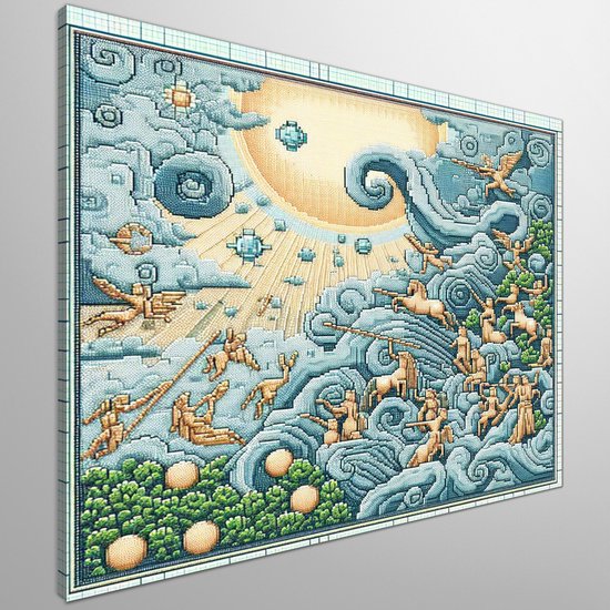 Pixel art relief schilderij | Geometrisch reliëf: Een ode aan de ...