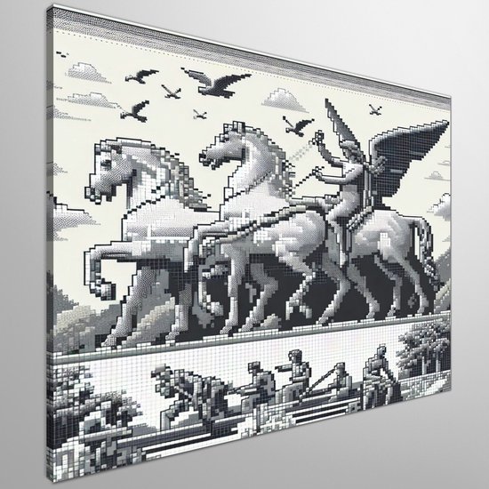 Pixel art relief schilderij | Pixelated 3D masterpiece: A textured ...