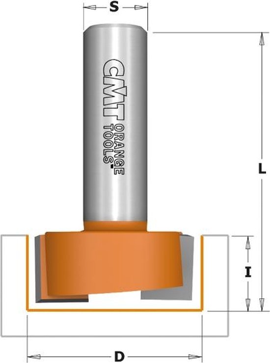 CMT - Sponning- en kantenfrees met schuine snijkoppen, HW - Frees ...