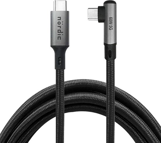 NÖRDIC USBC-VR3MCC USB-C naar USB-C - USB3.2 Gen1 - Geschikt voor ...