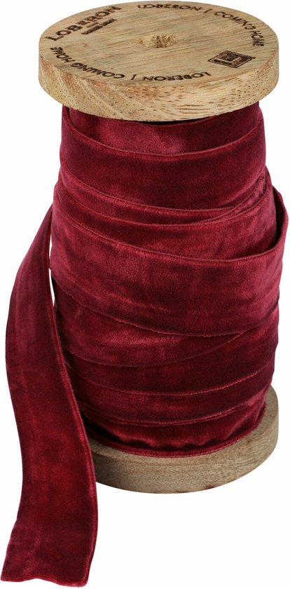 LOBERON Fluwelen lint Andaris rood | bol